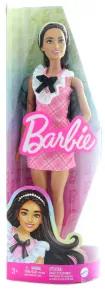 Barbie Modelka - růžové kostkované šaty HJT06