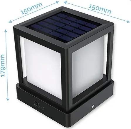 Viking - LED Solární lampa se senzorem LED/1,4W/3,7V IP54 4000K 2000 mAh