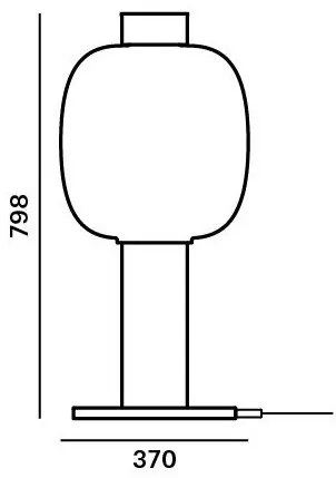 Brokis Bonbori, skleněná stojací lampa Barva: Kouřová, Barva kování: Černá