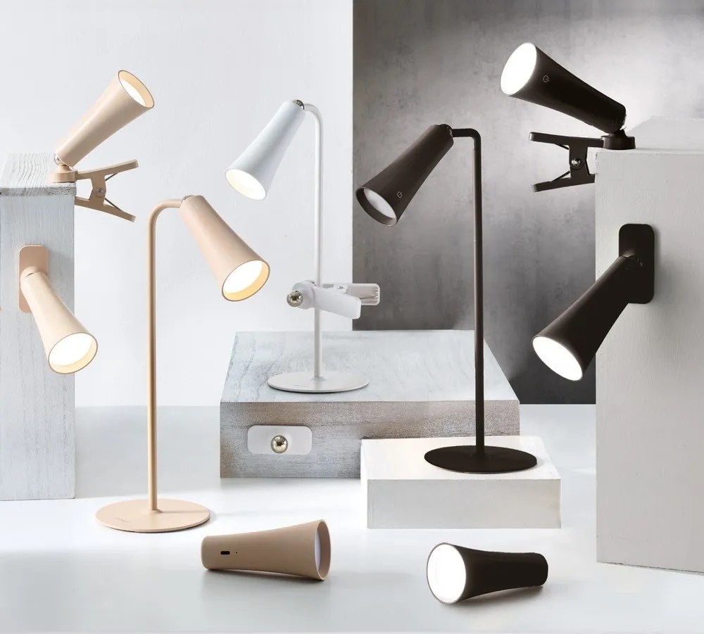 Bílá LED stolní lampa (výška 47,5 cm) 4in1 – Brandani