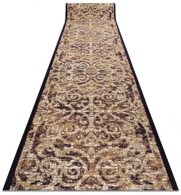 Protiskluzový běhoun DIGITAL - CLASSIC Ornament, béžový / hnědý