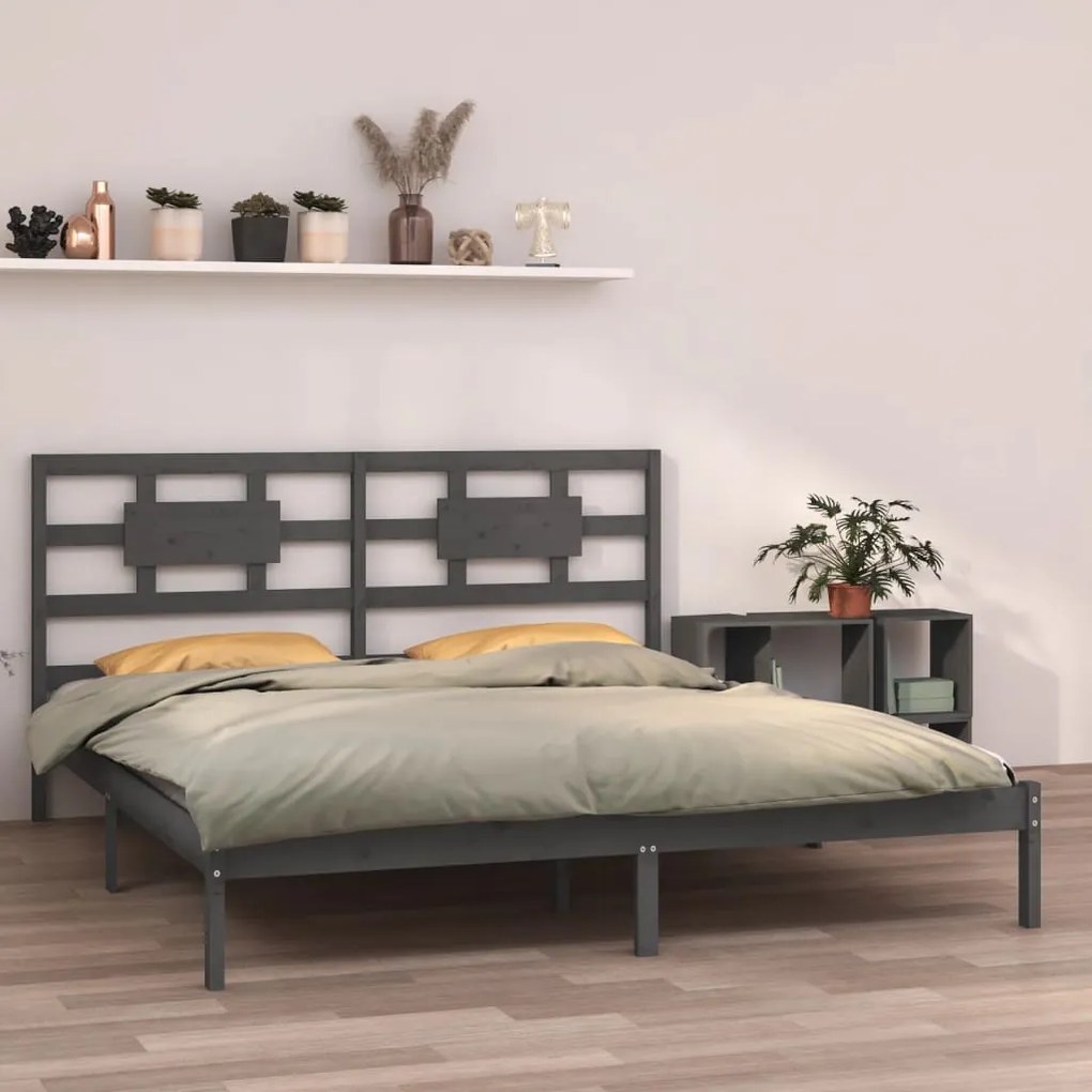 Rám postele bílý masivní dřevo 90 x 200 cm