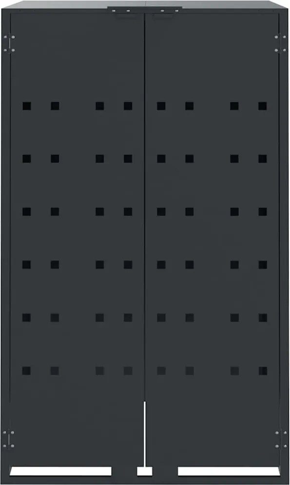 Box na 2 popelnice antracitový 138 x 79 x 117 cm ocel 3279982