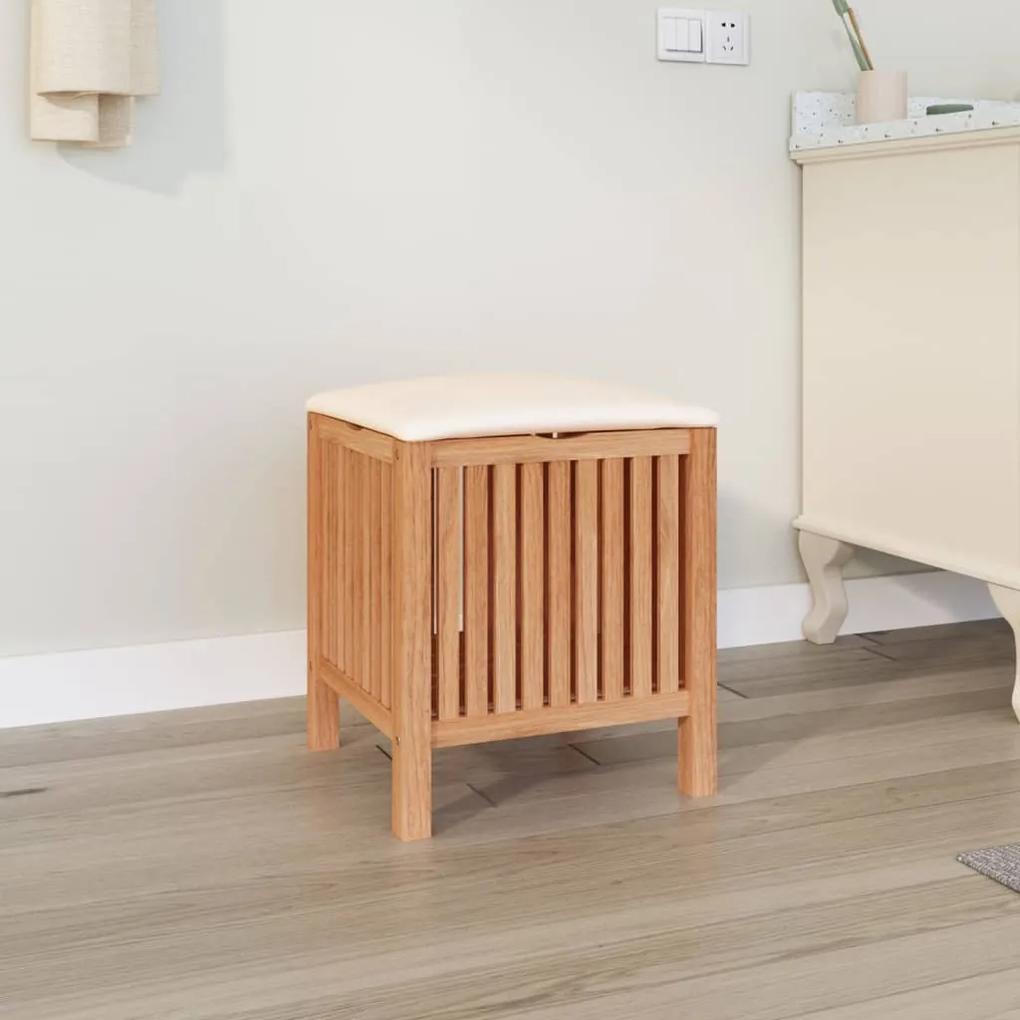 Koupelnová stolička 40,5 x 40 x 52 cm masivní ořechové dřevo - Default Title