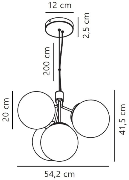 Nordlux - Lustr na lanku IVONA 4xE27/28W/230V zlatá