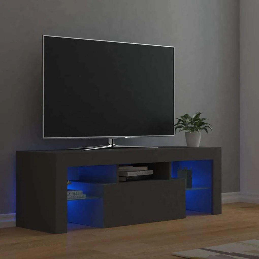 vidaXL TV skříňka s LED osvětlením 120x35x40 cm [815668] Barva: kouřový dub