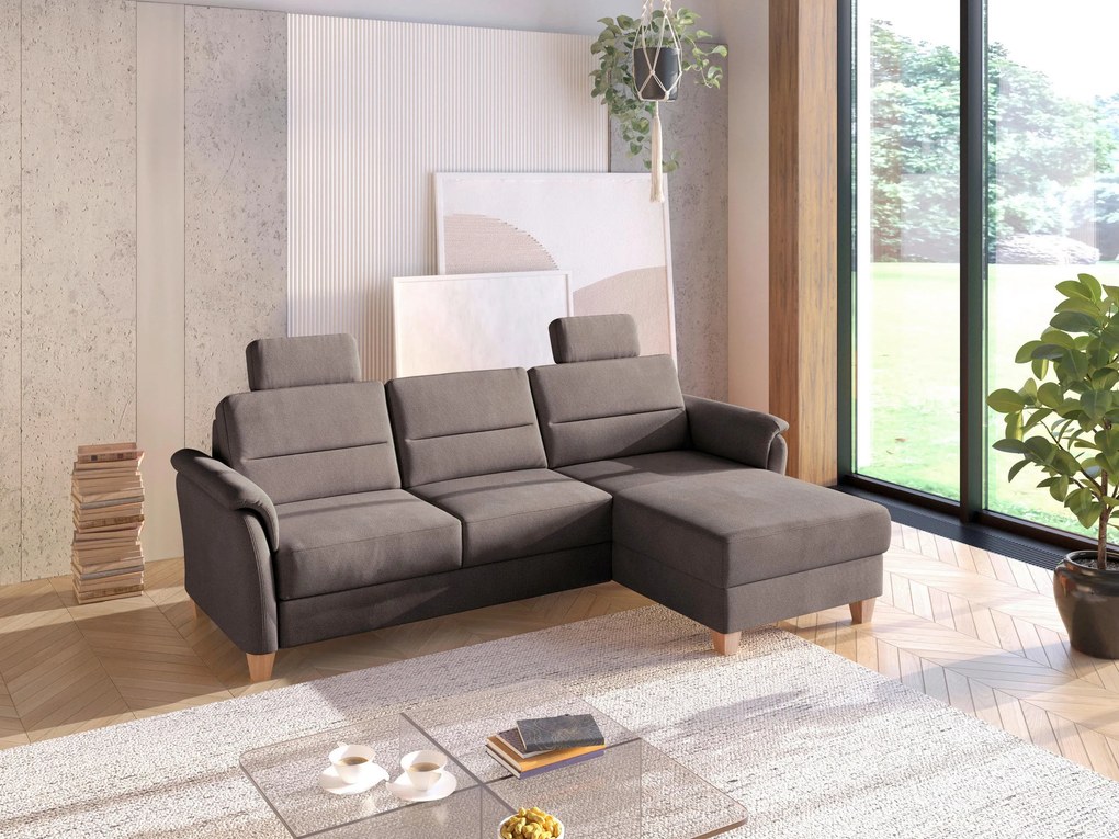 XXXLutz ROHOVÁ SEDAČKA, textil, tmavě hnědá Sit & More - Sedací soupravy - 000144019722
