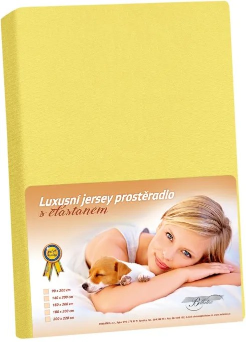 Bellatex Jersey LUX Žlutá 90x200 cm