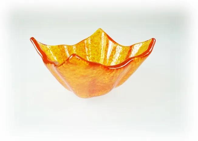 BDK-GLASS Skleněné mističky WINKY - ambrové Rozměr: 10x10cm