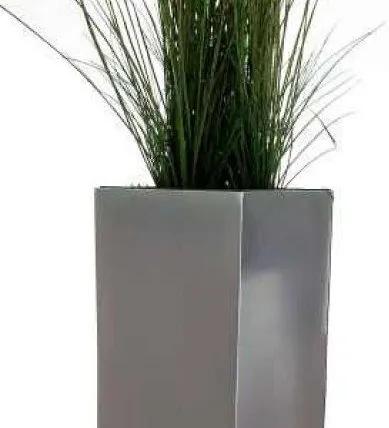 Květináč LINEA 90, pozink, výška 90cm, stříbrný, vč. zavlaž. systému