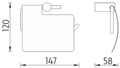 Nimco Držák na toaletní papír BORMO - BR 11055B-26