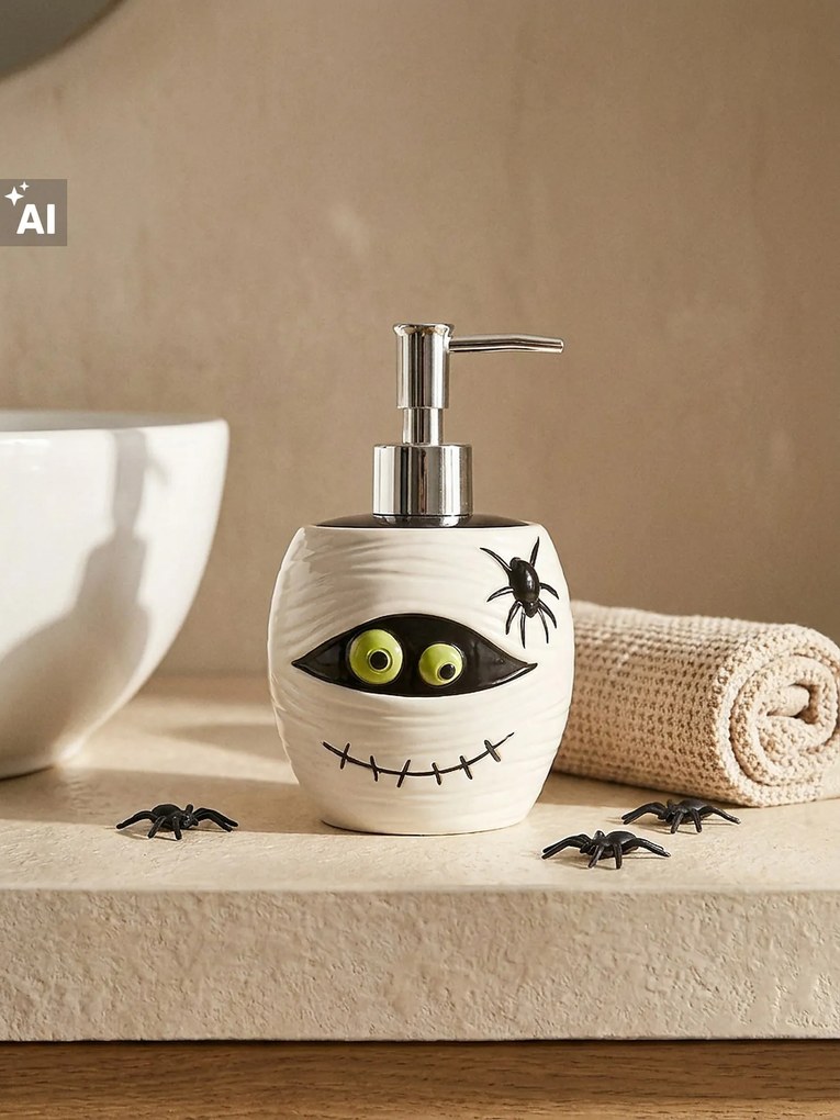 Sinsay - Dávkovač na mýdlo s halloweenským motivem - bílá