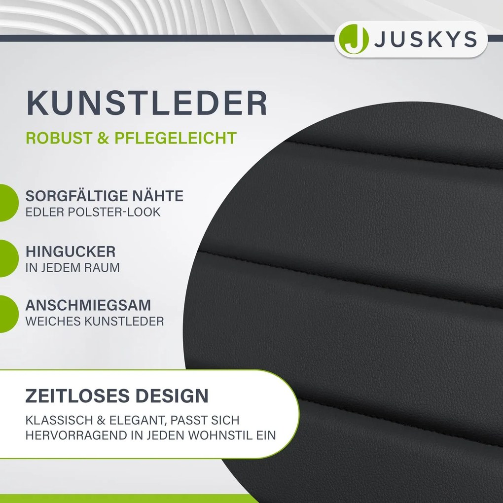 Juskys Jídelní židle Loja Barva: Bílá, Velikost sady: 4 ks