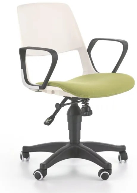 MAXMAX Dětská otočná židle JUMBO bílozelená