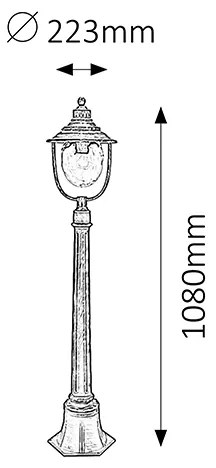 Rabalux 8679 - Venkovní lampa BARCELONA 1xE27/60W/230V