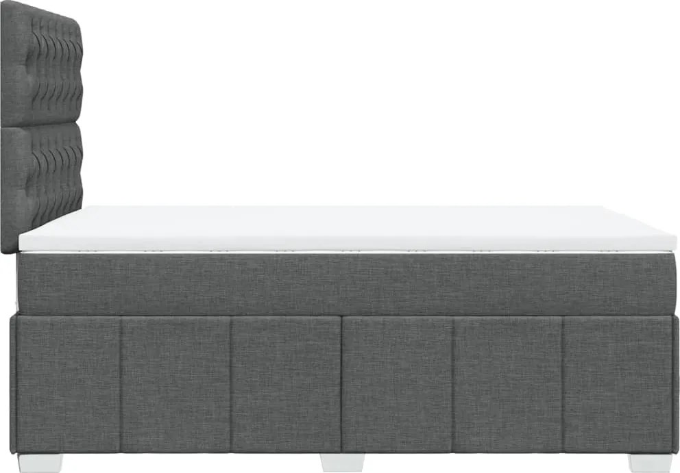 Box spring postel s matrací tmavě šedá 120x200 cm textil 3293943