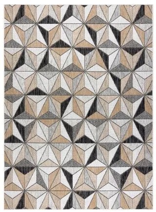 koberec SISAL COOPER Mozaika, Trojúhelníky 22222 ecru / černý velikost 160x220 cm | krásné koberce cz