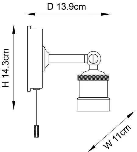 Endon 95505 -Koupelnové nástěnné svítidlo MILLER 1xE27/6W/230V IP44 lesklý chrom