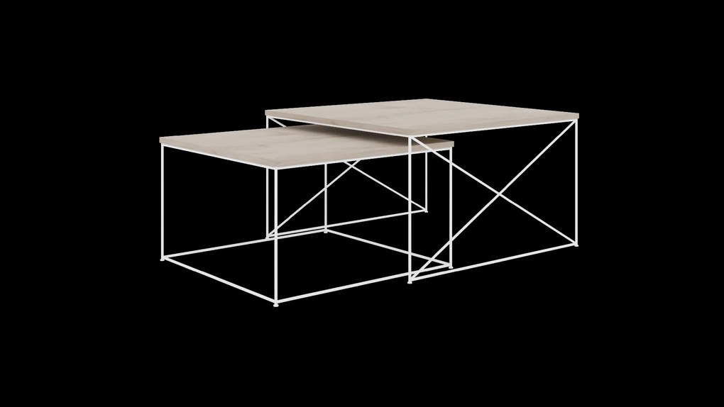 ADRK Furniture Konferenční stolek 2v1 Licco CT-LIC-W-S