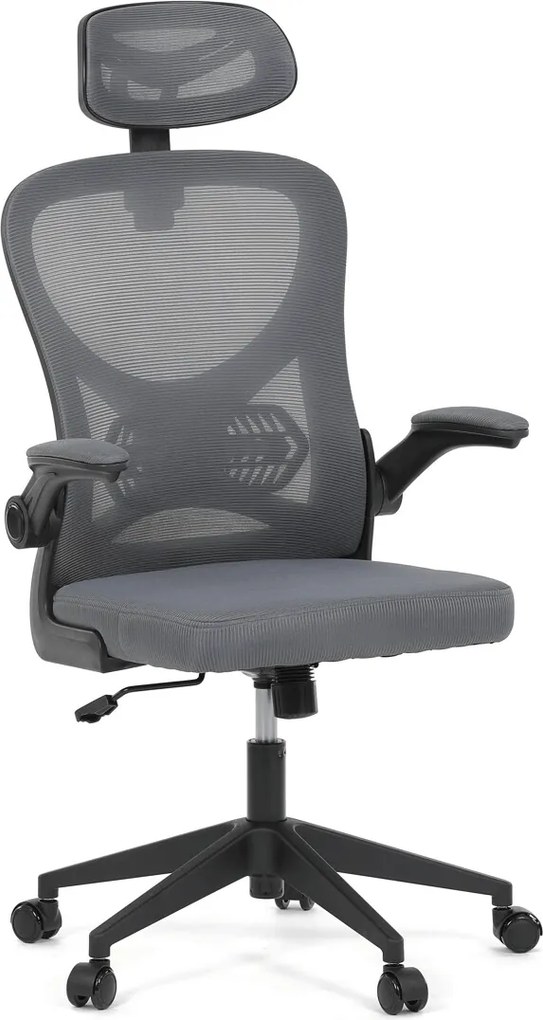 Ergonomická kancelářská židle ALEXANDRE - šedá síťovina