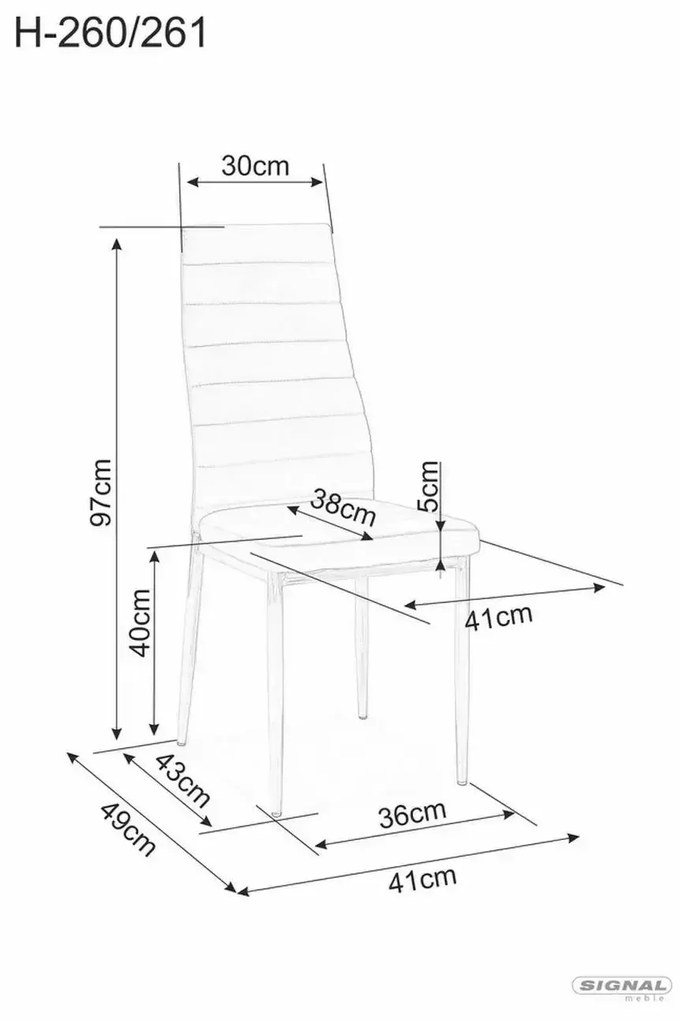 Čalouněná jídelní židle H-261 BIS eko kůže krémová