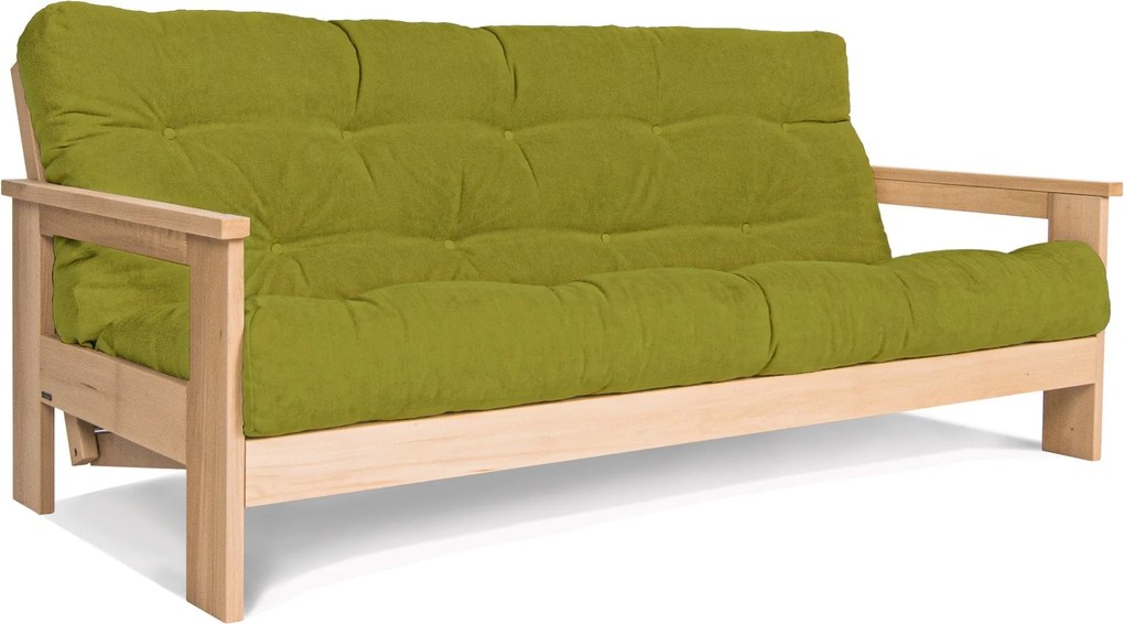 Marior Home Rozkládací futonová pohovka Mexico - Surový buk / Green