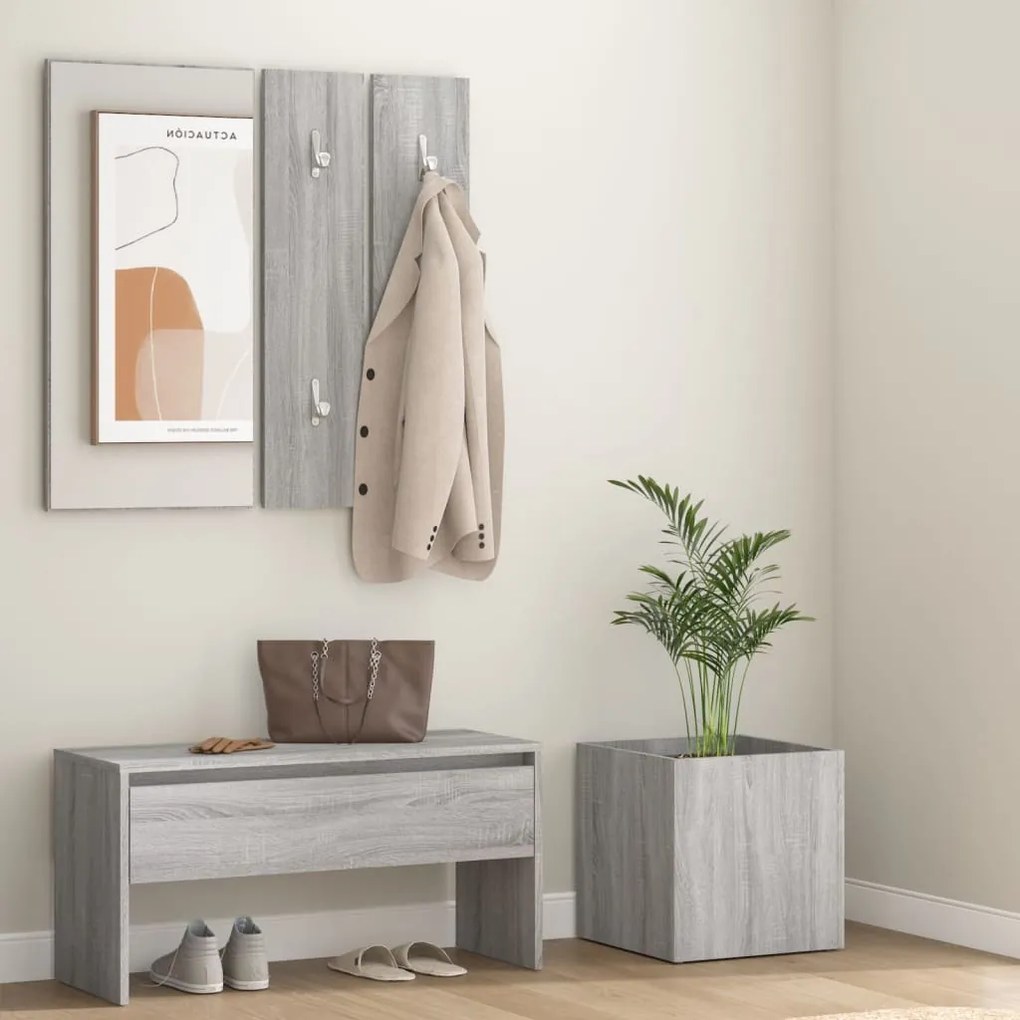 Sada nábytku do předsíně šedá sonoma kompozitní dřevo 3120198