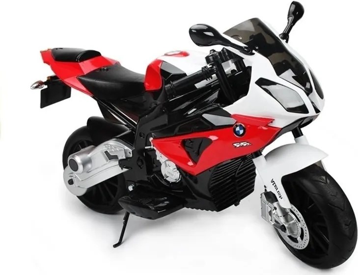 LEAN CARS Elektrická motorka pro děti BMW S1000RR červená tříkolová