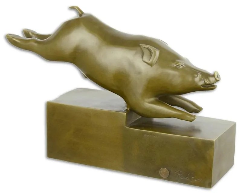 Bronzová socha - DIVOČÁK - art deco