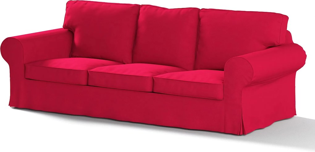 Potah na pohovku IKEA  Ektorp 3-místná, nerozkládací barva červená látka pletený vzor
