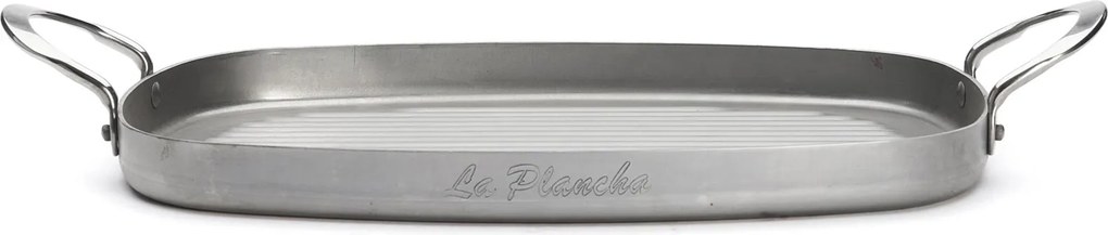 Oválná pánev ke grilování Plancha de Buyer MINERAL B 38x26cm vroubky