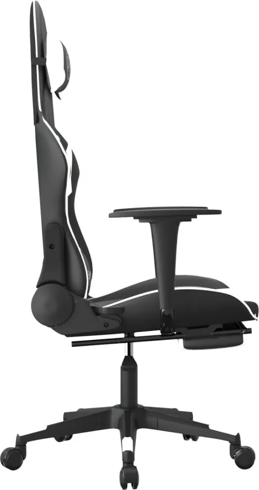 vidaXL Herní židle s podnožkou umělá kůže [3143704] Barva: Černá a oranžová