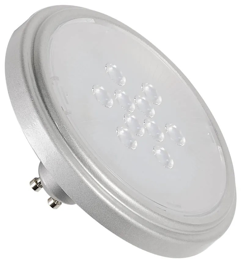 SLV 560724 LED žárovka, 7,9W 40° 4000K 730lm GU10 ES111 (QPAR111), stříbrná, prům. 11,1cm