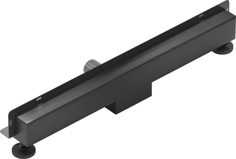Mexen Flat nerezový sprchový žlab na zeď 60 cm vzor WALL, černý, 1730060