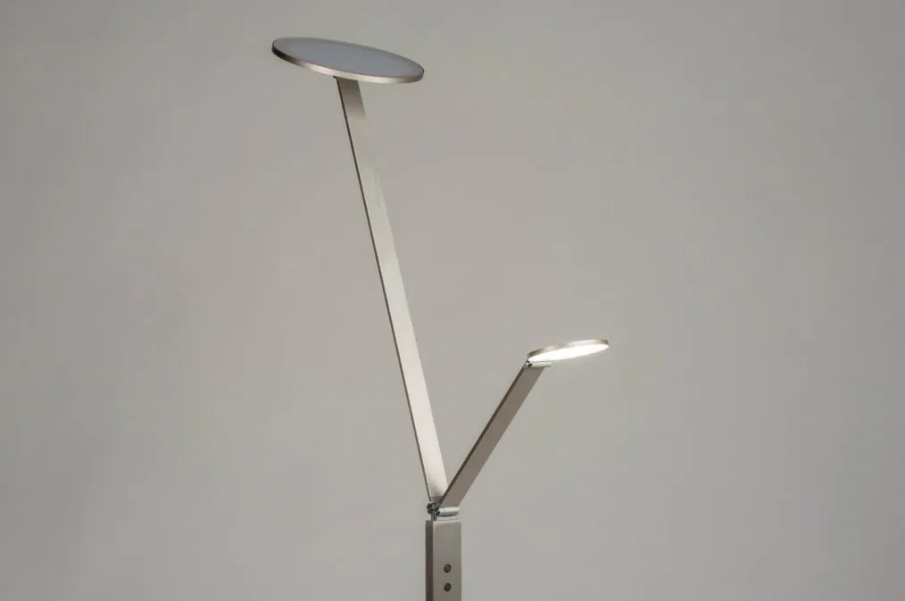 Stojací designová lampa Asymetrico Gene Silver