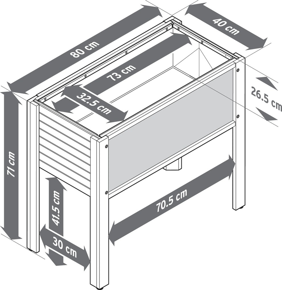 Tchibo - Vyvýšený záhon pro děti - barva: hnědá