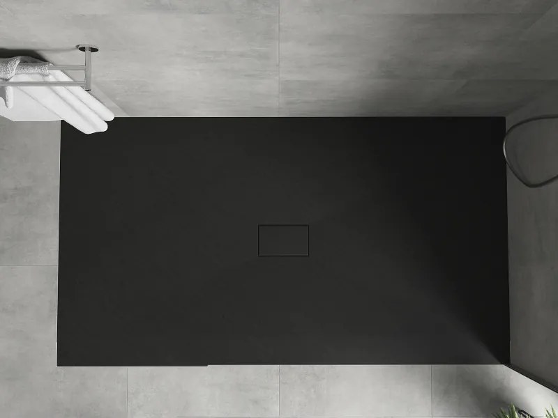 Mexen Hugo, SMC obdélníková sprchová vanička 160 x 100 cm, černá matná, 42701016