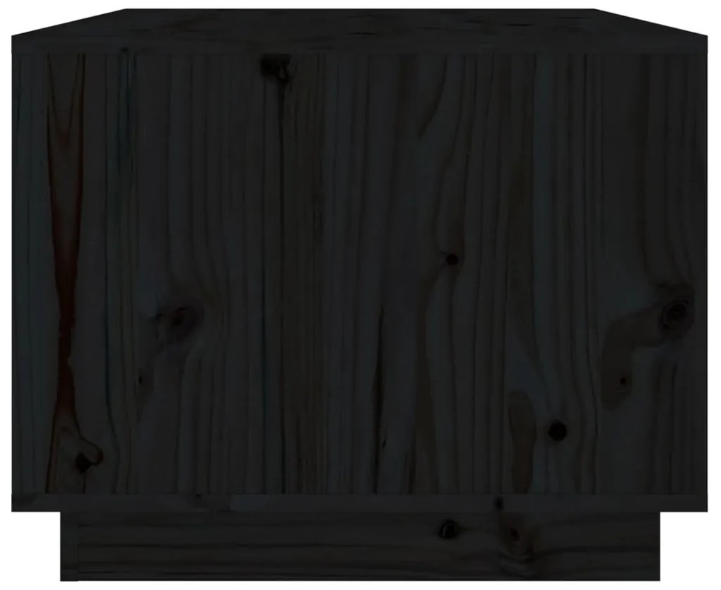 Konferenční stolek černý 80 x 50 x 40 cm masivní borové dřevo - Default Title