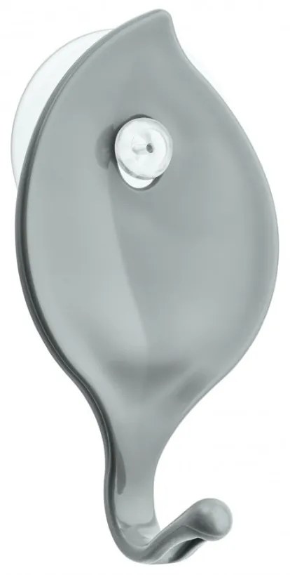Háček s přísavkou Koziol plast šedý 10,5x5,5cm