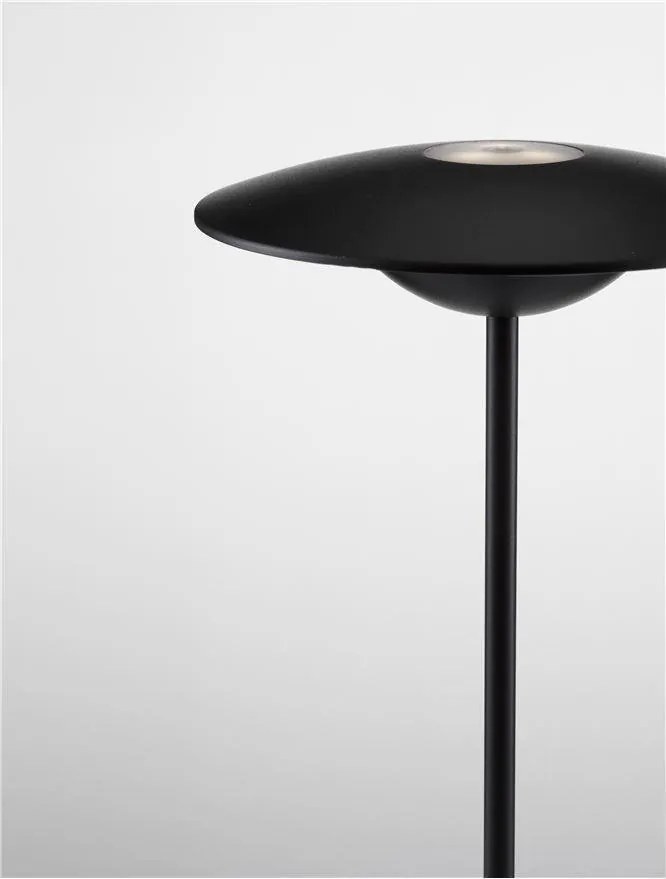 NV 9492441 Venkovní stolní lampa FABIO černý litý hliník a matný akryl LED 2W 3000K 5V DC 83st. IP54 vypínač na těle / USB kabel - NOVA LUCE