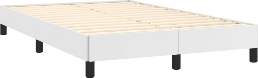 Box spring postel s matrací bílá 120x190 cm umělá kůže 3269672