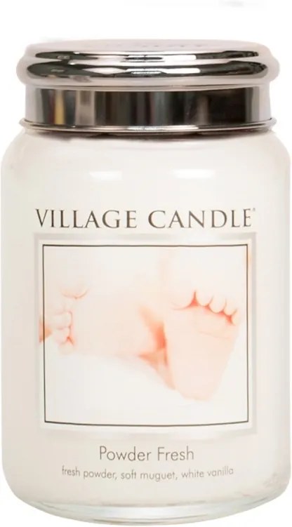 Village Candle Vonná svíčka ve skle, Pudrová svěžest - Powder fresh, 26oz