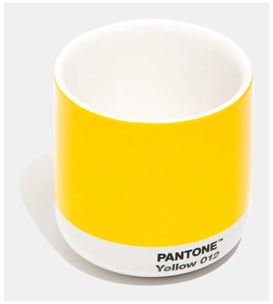 Žlutý porcelánový šálek na cappuccino 175 ml Yellow 012 – Pantone