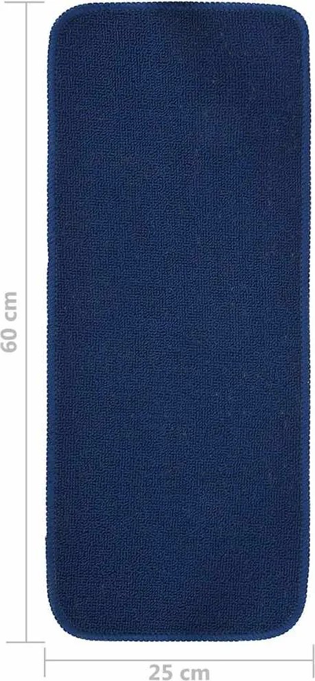 Protiskluzové nášlapy na schody 15 ks 60x25 cm námořnická modř 340398