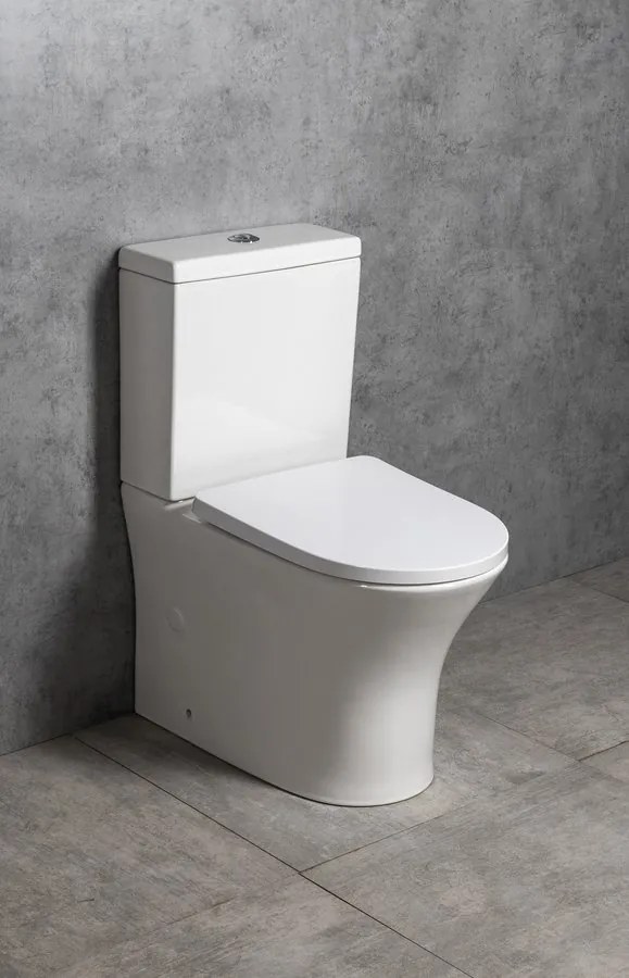 Bruckner Bruckner, DARIO RIMLESS WC kombi mísa s nádržkou, spodní/zadní odpad, bílá, 201.437.4