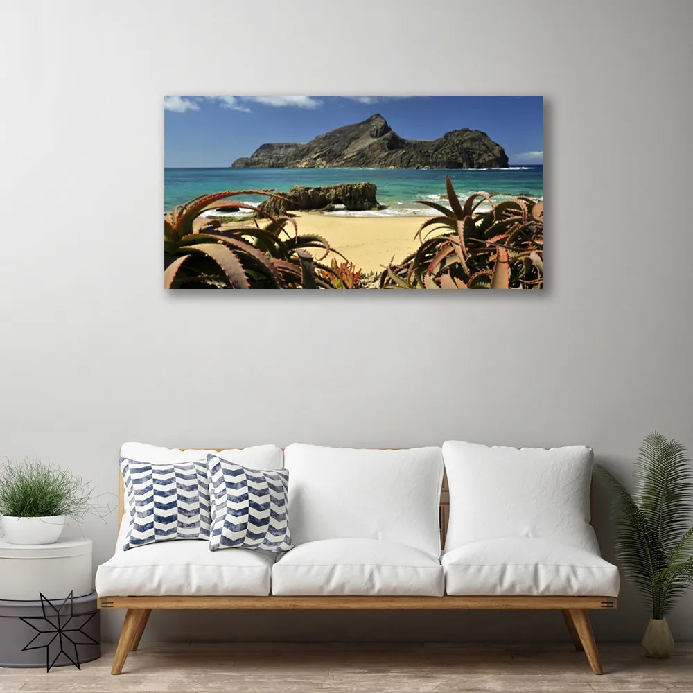 Obraz na plátně Pláž Moře Skála Krajina 120x60 cm
