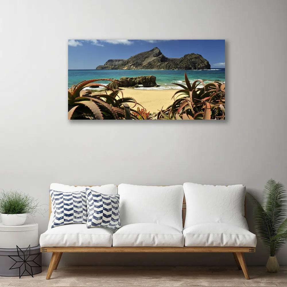 Obraz na plátně Pláž Moře Skála Krajina 140x70 cm