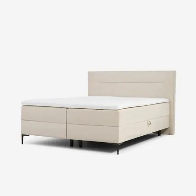 Postel boxspring světle béžová LILIAN 160x200 cm