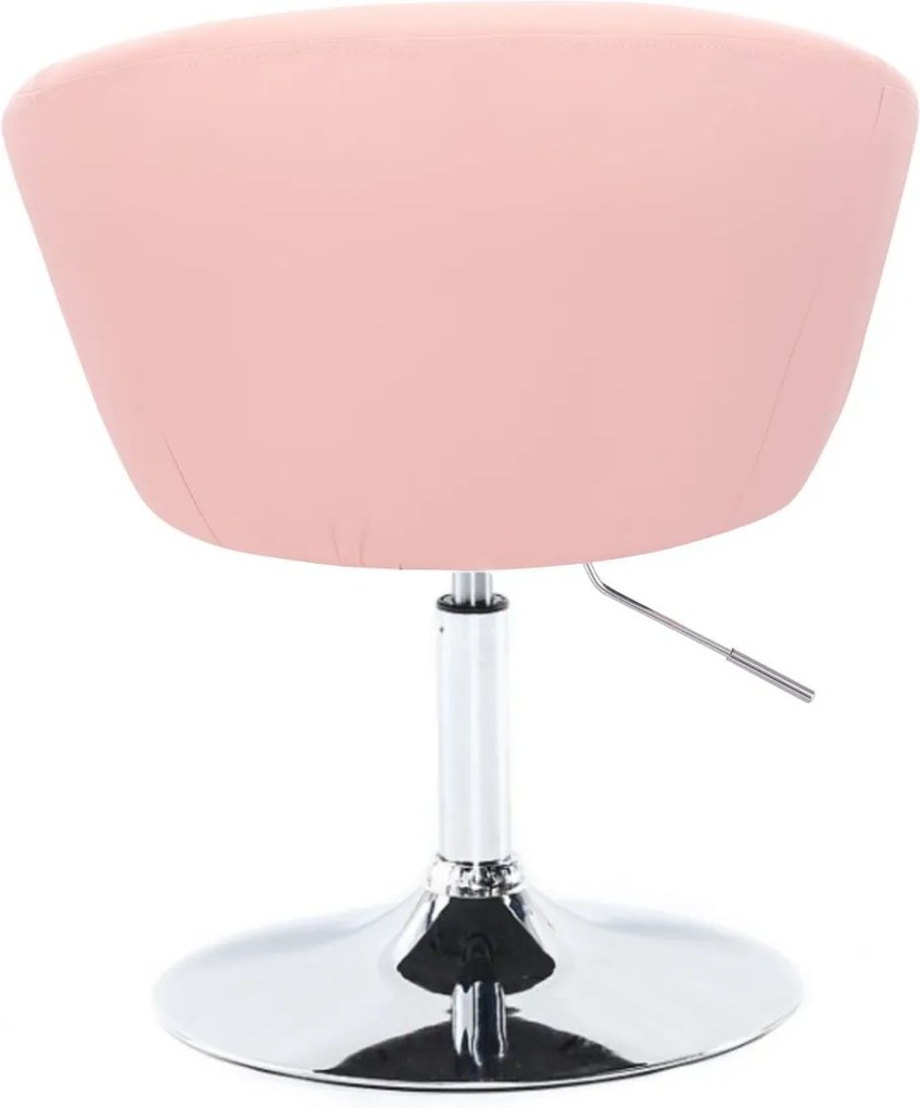 LuxuryForm Židle VENICE na stříbrném talíři - růžová
