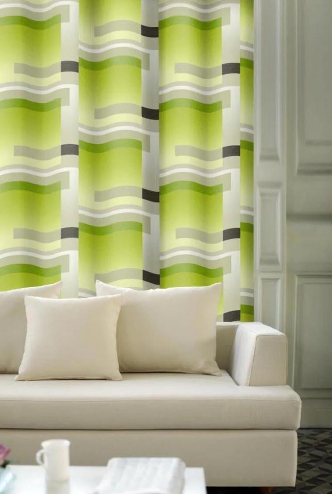 Forbyt, Závěs dekorační, OXY Stripes zelený 150 cm